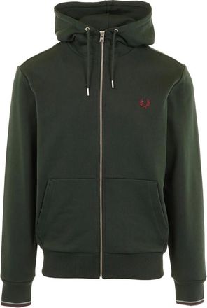 Fred Perry Homme, Sweatshirts et sweats &agrave; capuche, Vert, Taille: S Zip-throughs