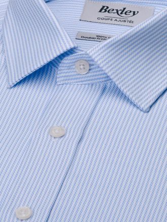 Bexley Damelin - Chemise homme bleu clair et blanc