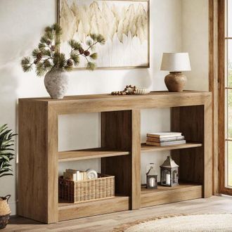 Tribesigns Table console Tribesigns Farmhouse, table dentr&eacute;e pour couloir, console en bois derri&egrave;re le canap&eacute; pour salon, couloir, hall dentr&eacute;e, ch&ecirc;ne