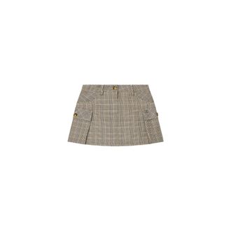 Liu Jo Minijupe Prince de Galles - Femme - Jupes - Beige - Taille: 36 FR