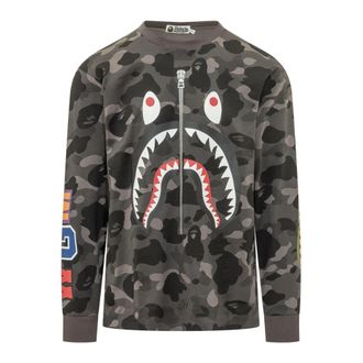 A Bathing Ape Color Camo Shark Long Sleeve Tee - - Tops - Herren - Mehrfarbig - L