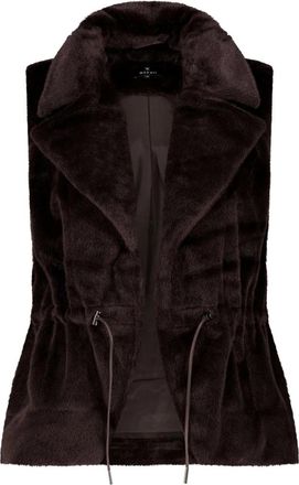 Monari Flauschige Kunstpelz-Weste - - Jackets - Damen - Braun - M