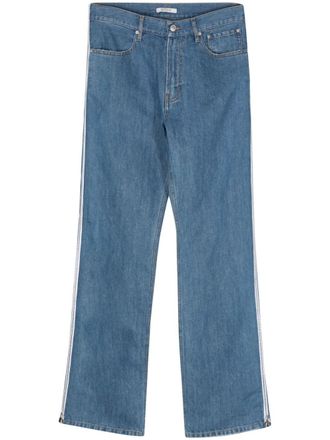 Gauchère jean à détails de zips - Bleu