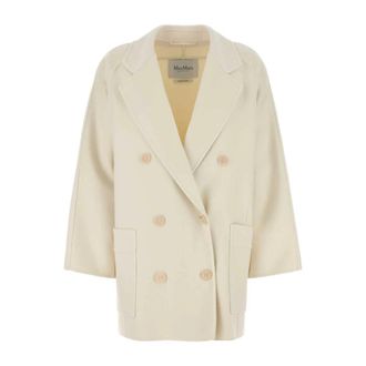 Max Mara Orma Doppelreihiger Mantel - - Coats - Damen - Wei&szlig; - 2XS