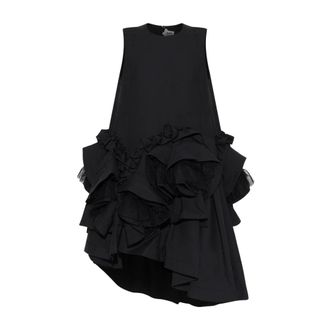 Comme Des Gar&ccedil;ons Wollkleid mit R&uuml;schen - - Dresses - Damen - Schwarzk - S