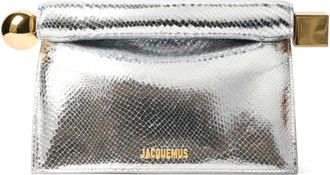 Jacquemus Femme, Sacs, Gris, Taille: ONE Size Rond Carr&eacute; Clutch