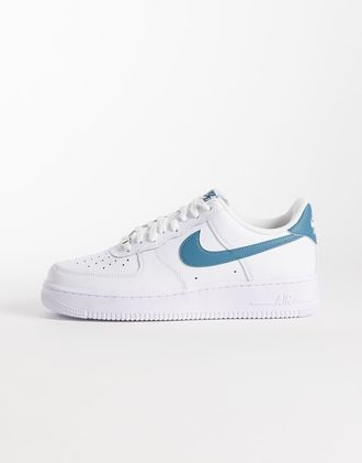 Nike Air Force 1 07 ESS - Baskets - Blanc et bleu