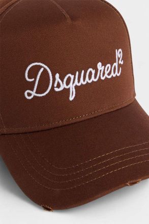 Dsquared2 BCM097605C00001 Logo-Embroidered Baseball Cap - Brown