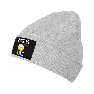 Generic Le Riz, Cest La Vie Kawaii Homme Femme Bonnet De Trawler Coupe-Vent Bonnets Tricot&eacute; &Eacute;pais Bonnets Hiver pour Le Quotidien Casque Moto Randonn&eacute;e