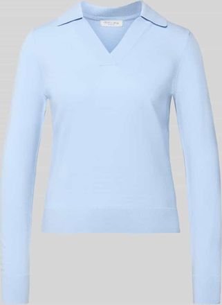 Christian Berg Regular Fit Longsleeve aus Viskose-Mix mit Polo-Kragen