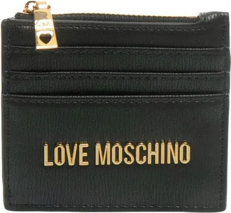 Love Moschino Femme, Accessoires, Noir, Taille: ONE Size Portefeuille Noir et Porte-cartes - &Eacute;l&eacute;gant