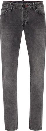 Philipp Plein Homme, Jeans, Gris, Taille: W38 Super Straight Cut Pantalons Camouflage