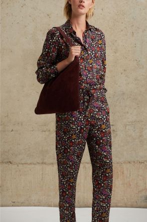 Gerard Darel Chemise fluide &agrave; imprim&eacute; fleuri - CAMERON - Bleu Nuit