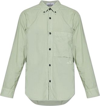 Stone Island Homme, Chemises, Vert, Taille: M Chemise avec poche