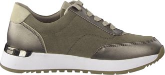Jana Damen Sneaker flach Elegant mit Schnürsenkeln und Reißverschluss Weite H Mehrweite, Braun (Taupe), 37 EU