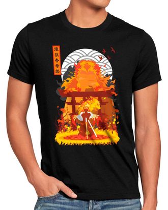 style3 Eternal Rengoku Herren T-Shirt Demon Anime Japan Manga, Gr&ouml;&szlig;e:XXL