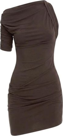 Jacquemus Femme, Robes, Brun, Taille: 40 FR Robe Mini Drapeado