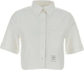 Thom Browne Femme, Blouses et Chemises, Blanc, Taille: 36 FR Chemise Oxford
