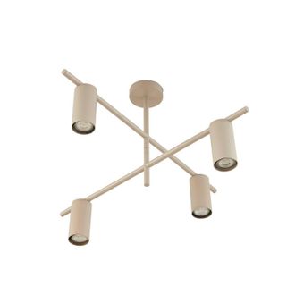 Lindby Deckenlampe Marilou (Modern) in Creme aus Metall (4 flammig, GU10) - Deckenleuchte Lampe Wohnzimmerleuchte