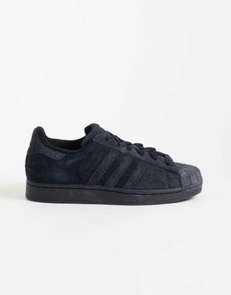 adidas Originals Superstar II - Baskets en nubuck - Noir triple
