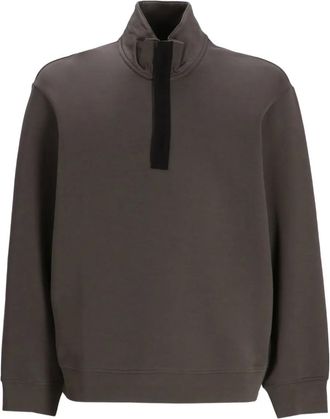 A|X Armani Exchange sweat à col zippé - Gris