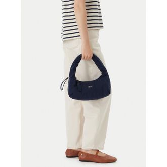 Tommy Jeans Handtasche Tommy Jeans Metal Logo Padded Strap Shoulder Bag AW0AW18583 Dunkelblau