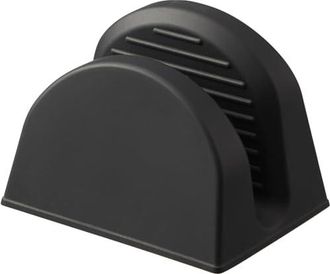 Yamazaki Tableware Yamazaki 1958 TOWER Magnetische Silikontopflappen (2er-Set), schwarz, Silikon/Magnet, minimalistisch, 9,2 x 7 x 7,2 cm