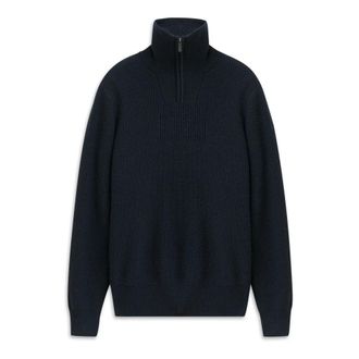 Bugatti Homme, Pulls, Bleu, Taille: XL Pull en grosse maille avec fermeture &eacute;clair