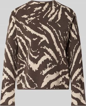 Comma Strickpullover aus Viskose-Mix im Allover-Look