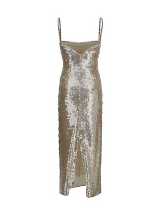 Nissa Sequin-Embellished Dress - White