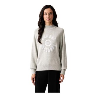 A|X Armani Exchange Pull &agrave; col rond - Femme - Pulls - Gris - Taille: 40 FR