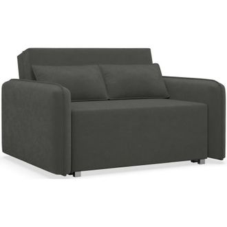 Selsey Selsey Duelia - Schlafsofa 2-Sitzer mit Bettkasten, Chenille hydrophob, Graphitgrau