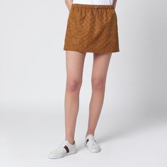 Gucci Caramel Minirock aus GG-Jersey