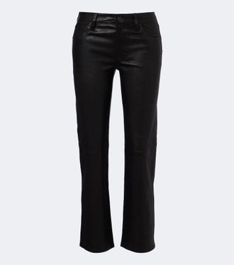 Frame Denim Pantalon ajust&eacute; The Leather Cigarette en cuir