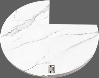 Generic Runde, klappbare Tischplatte aus Holz, ohne Beine. Zweifach Faltbare Tischplattenverl&auml;ngerung, tragbare Esstischverl&auml;ngerung, for Essen, for Partys od