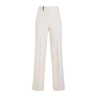 PESERICO Femme, Pantalons, Beige, Taille: 40 FR Wide Pantalons