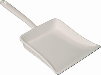 Riess 0362-033, Staubschaufel, Classic-Weiss, H&ouml;he 3.7 cm, L&auml;nge 39 cm, Emaille, wei&szlig;, Kehrschaufel, Kehrblech, M&uuml;llschaufel