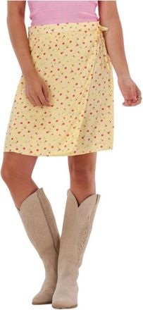 Envii Kurzer Rock Aop 6891 Gelb - - Skirts - Damen - Gelb - XS