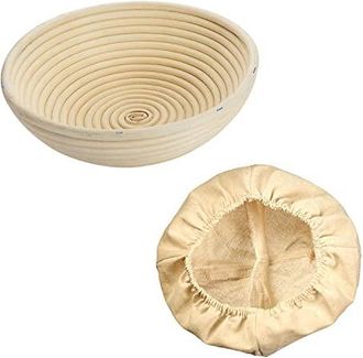 Westmark G&auml;rk&ouml;bchen-Set, 2tlg., G&auml;rk&ouml;rbchen rund + Bezug, Peddigrohr/Baumwolle, Hellbeige/Beige, 3206227B