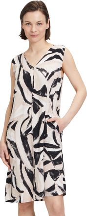 Betty & Co Damen Casual-Kleid mit Print Nature-Black,36