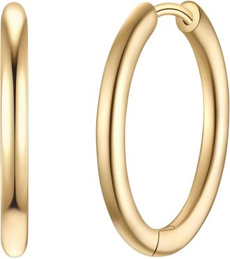 Glanzst&uuml;cke M&uuml;nchen Ohrringe - Sterling Silber Creolen - Gr. unisize - in Gold - f&uuml;r Damen