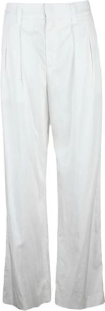Dondup Femme, Pantalons, Blanc, Taille: 38 FR Wide Pantalons