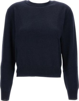 Lisa Yang Femme, Pulls, Bleu, Taille: 38 FR Tricot ras du cou