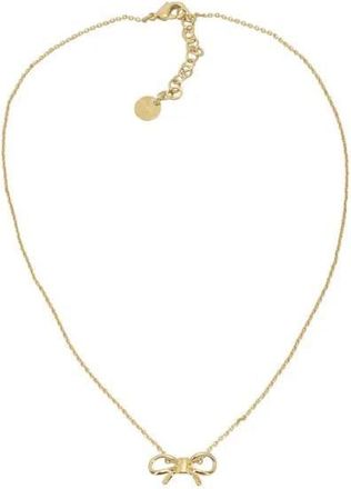 Ferragamo Halskette - Gold-Toned Brass Necklace With Bow-Shaped Pendant - Gr. unisize - in Mehrfarbig - f&uuml;r Damen