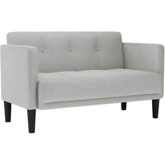 vidaXL Zweisitzer-Sofa Wolkengrau 111 cm Stoff vidaXL