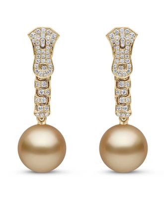 Yoko London 18K yellow gold Zyyp South Sea pearl and diamond earrings - Or
