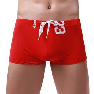 Generic Maillot de bain Hommes Maillots de Bain Hommes Shorts Grande Taille L&acirc;che Nouveau Natation U Shorts, rouge, XXL