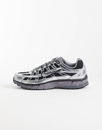 Nike P-6000 baskets noir et argent chrom&eacute;
