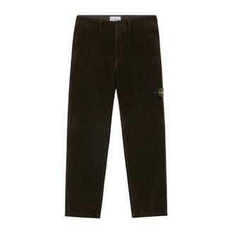 Stone Island Regular-Fit Chinohose mit Kontrasttasche - - Trousers - Herren - Braun - W34