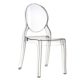 Konte Design Fashion Commerce FC4695 4er Set St&uuml;hle, Polycarbonat, Transparent, 94x44x42cm, 4 St&uuml;ck, Farblos